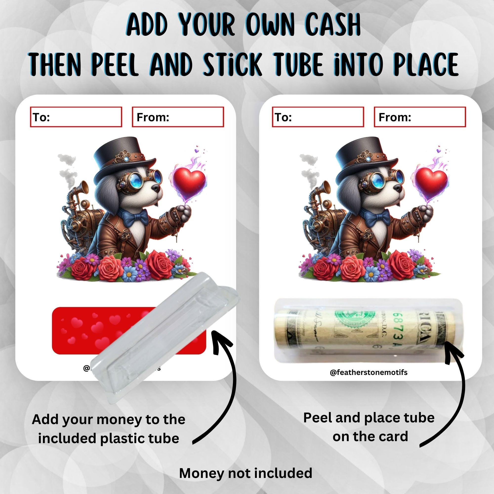 Valentine's Day Money Card Kits - Includes One Card Printed on 110 Lb ...