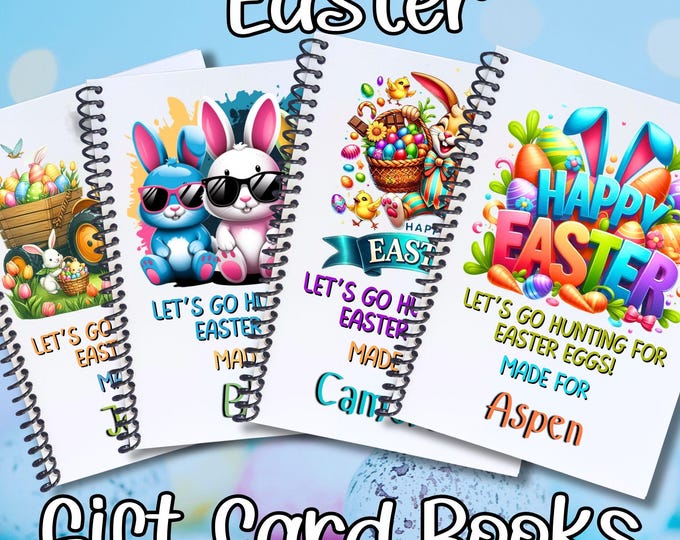 Easter Gift Card Book, Printable Easter Gift Card Book, Easter Basket ...