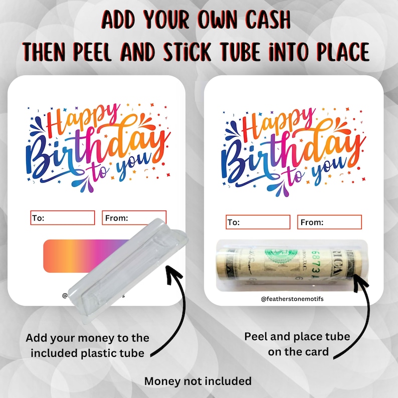Happy Birthday Money Card Kits - Etsy