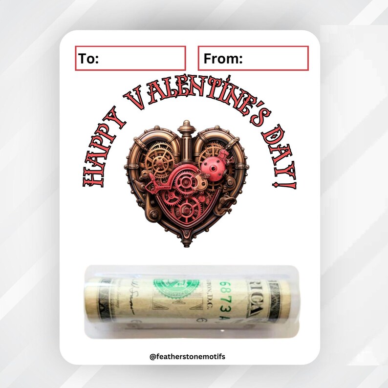 Valentine's Day Money Card Kits - Includes One Card Printed on 110 Lb ...
