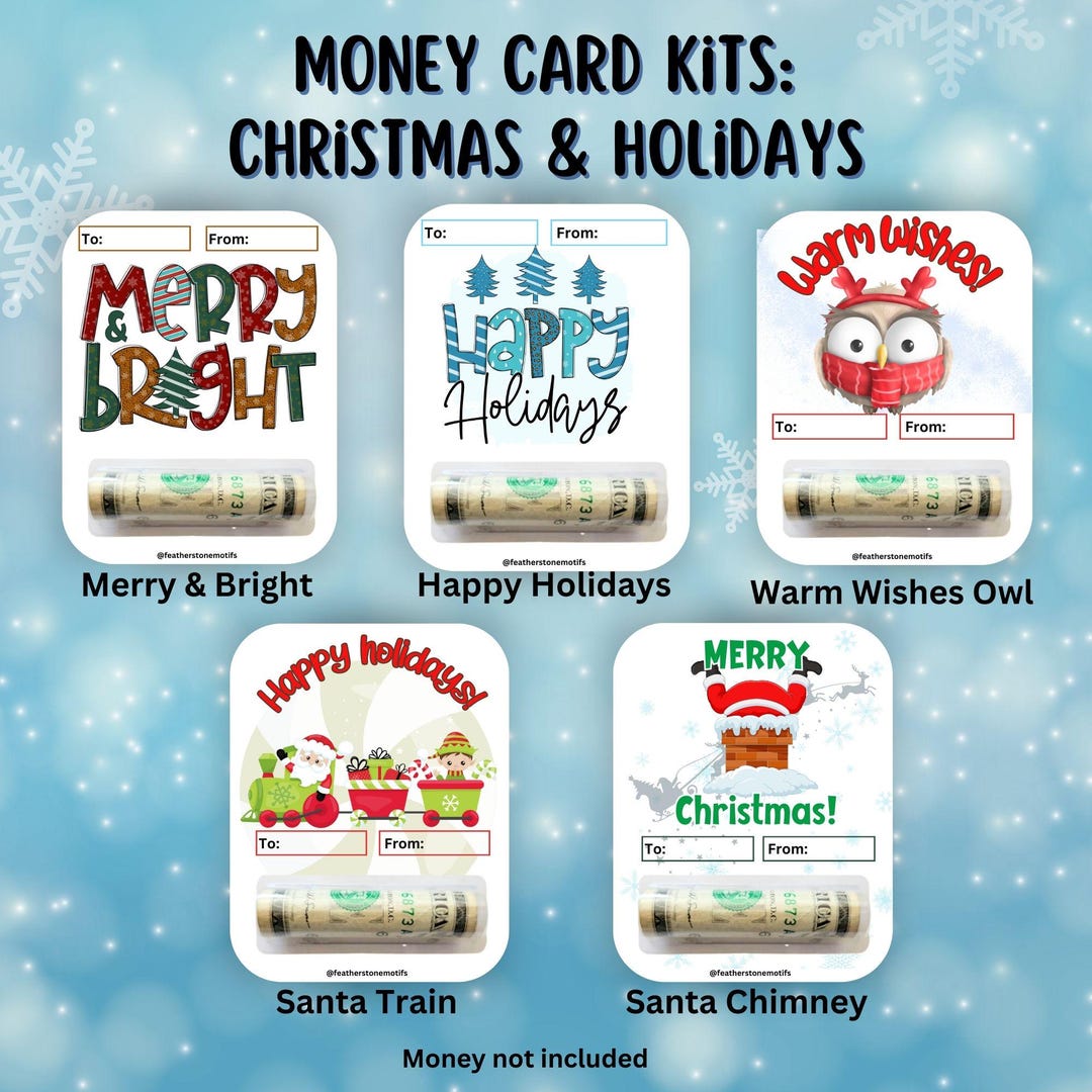 Christmas Holiday Money Card Kits - Etsy