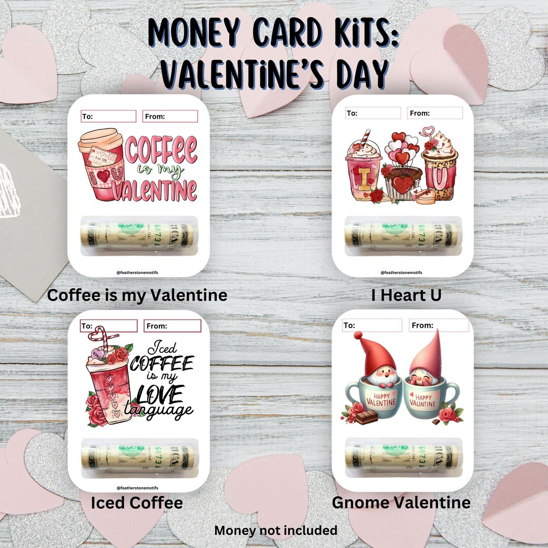 Valentine's Day Money Card Kits - Includes One Card Printed on 110 Lb ...