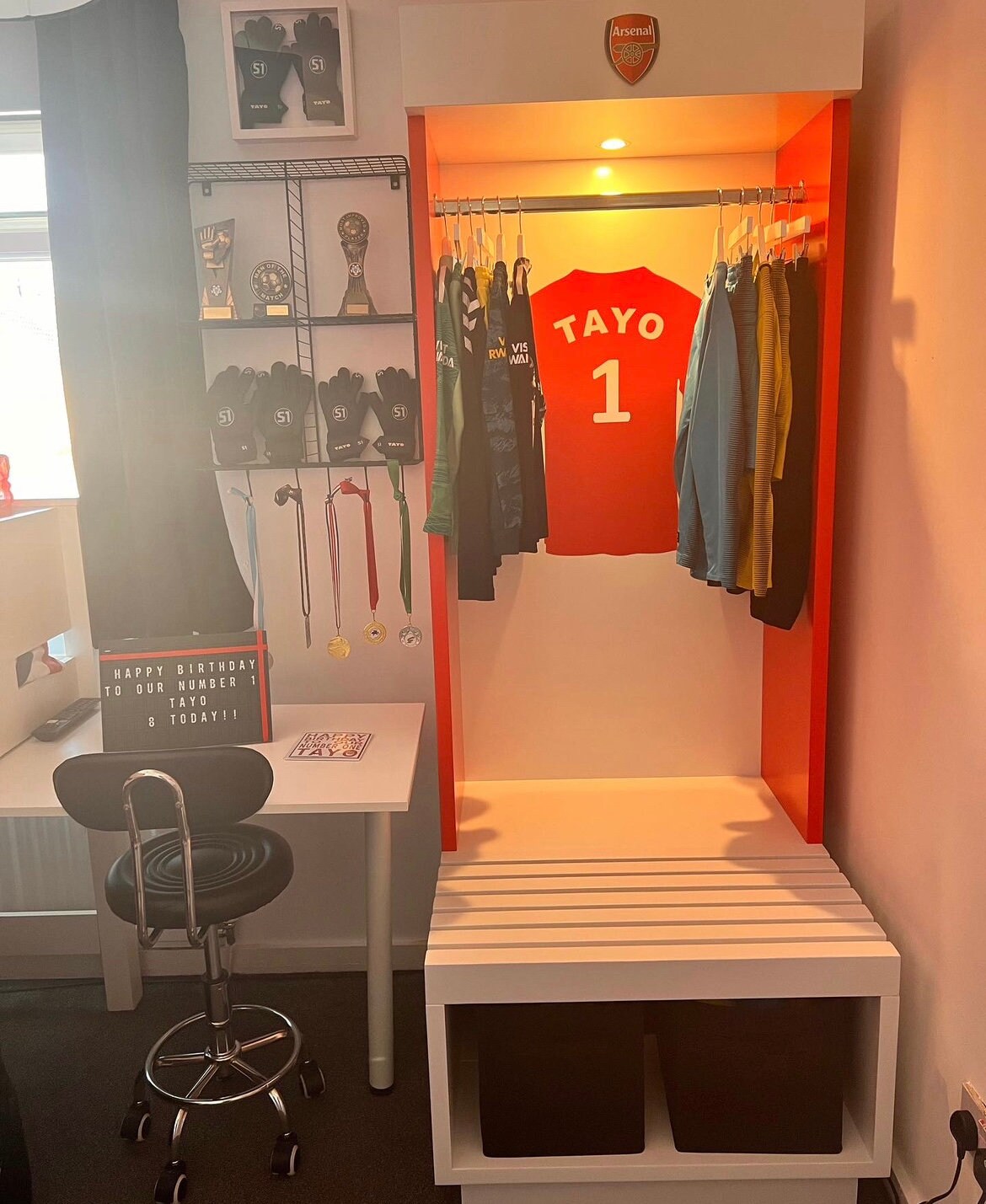 Bespoke Football Dressing Room Unit. Personalised Children’s Furniture ...