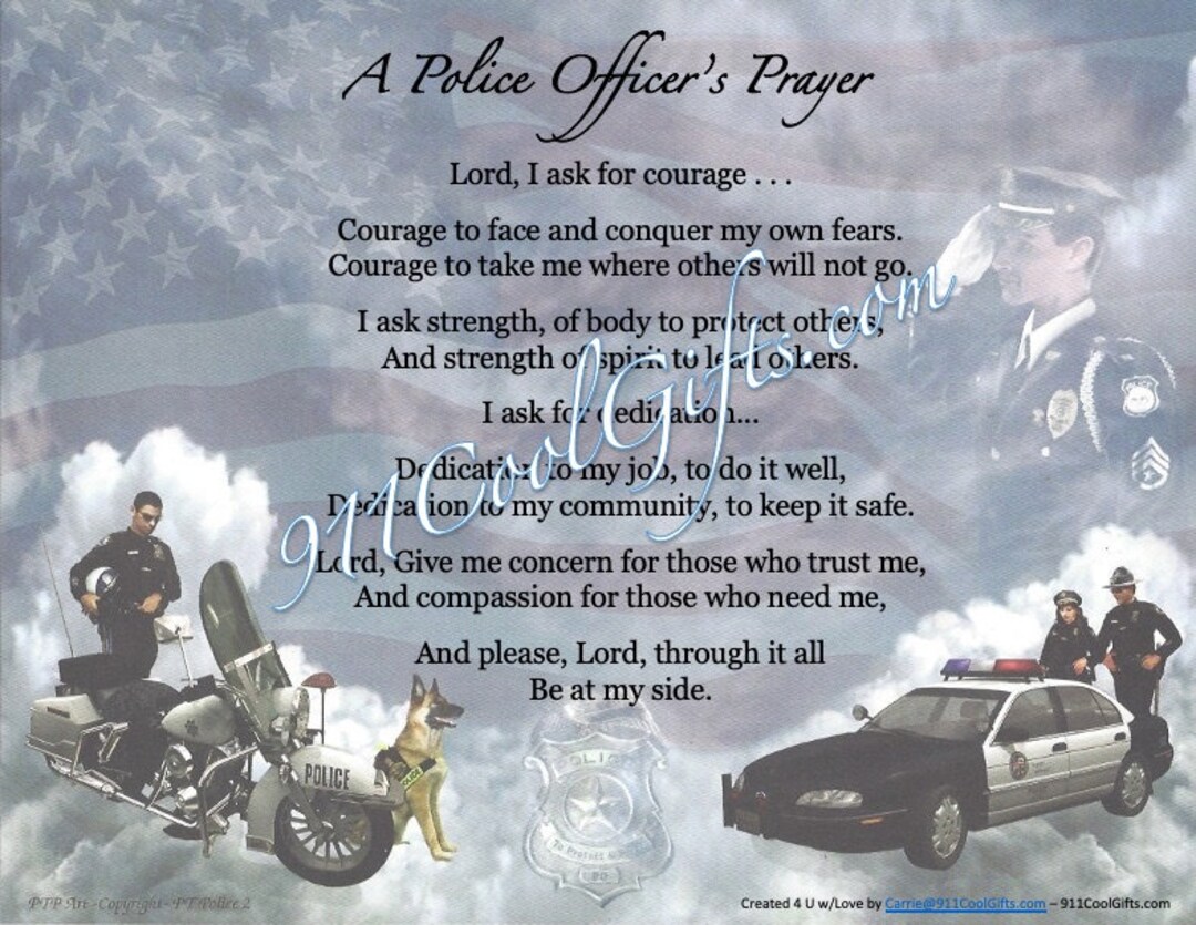 Policeman's Prayer - Etsy