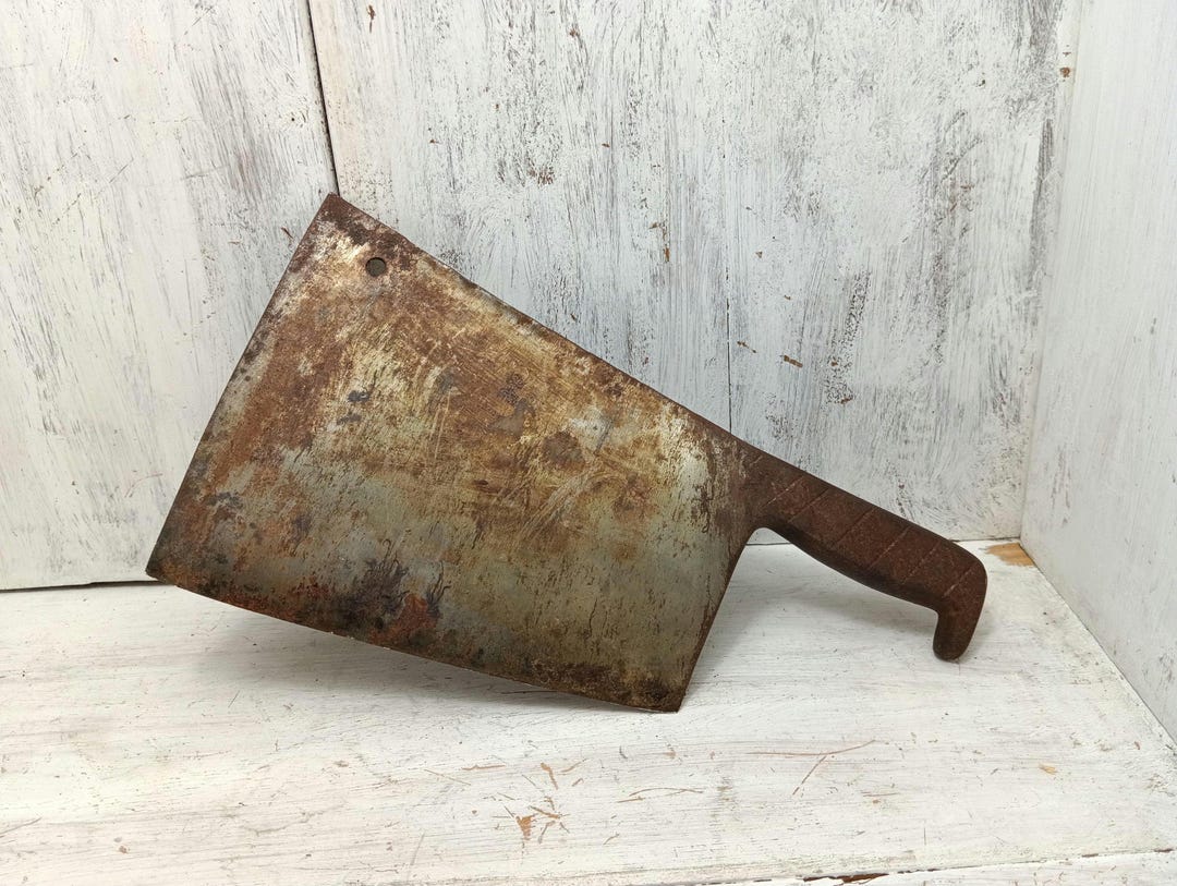 Antique 19th Century Butcher Knife, Machete, Kitchen Cleaver. Hand ...