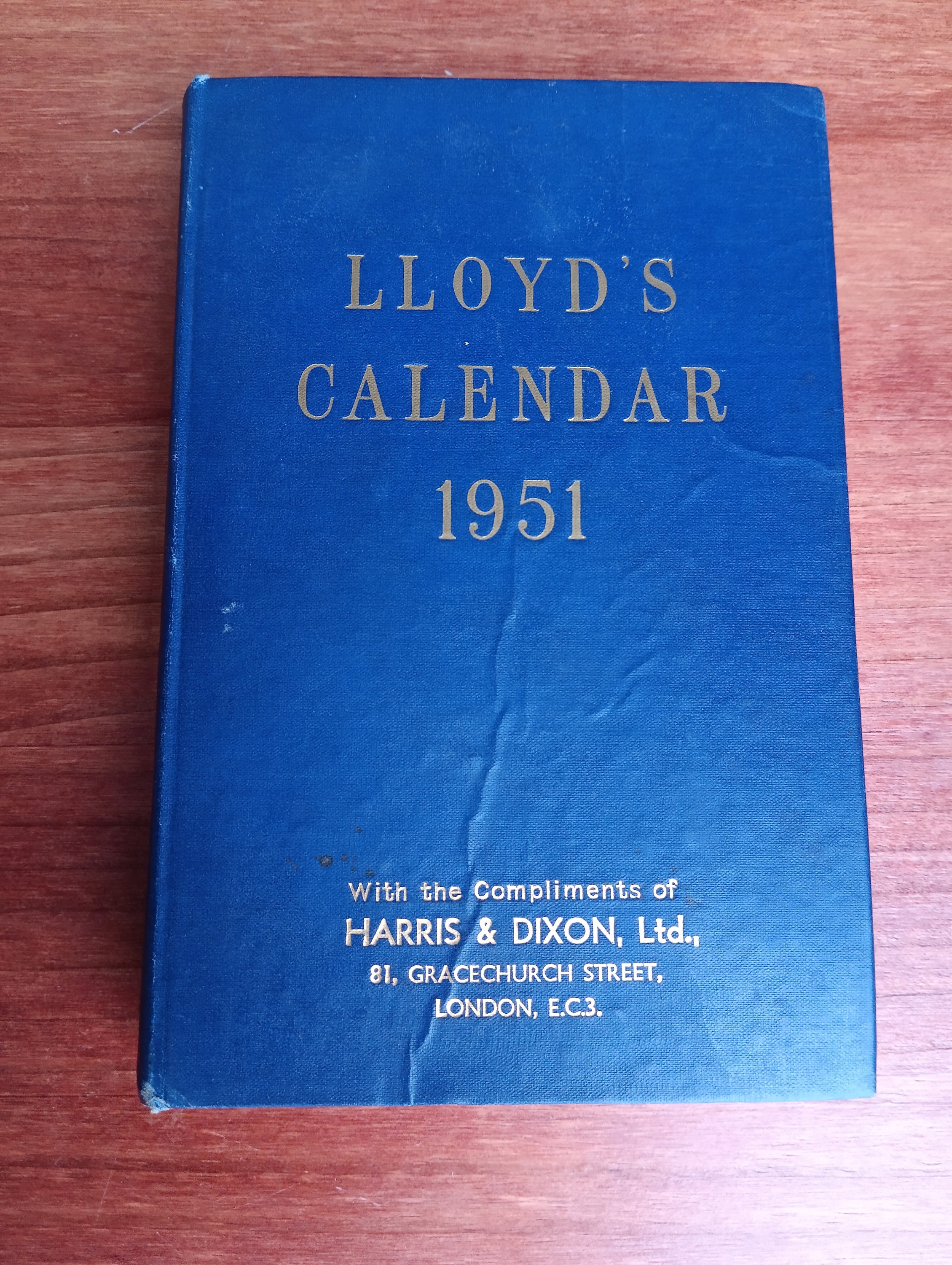 Lloyd's Calendar 1951. Lloyd's Calendar 1951. - Etsy