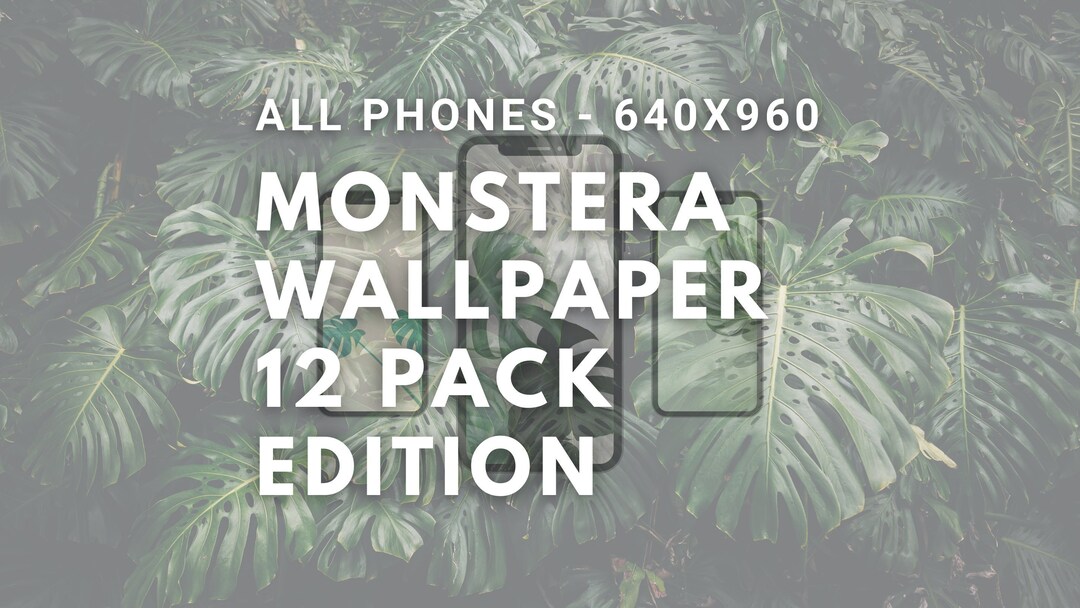 Monstera Wallpapers 12 Pack Edition Plants Tree Monstera Leaves iPhone Smartphone Android IOS - Etsy
