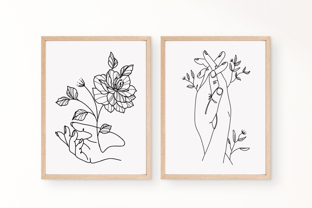 JPG | PNG | SVG | Minimalist Hands Embrace | 2 Digital Prints | Digital ...