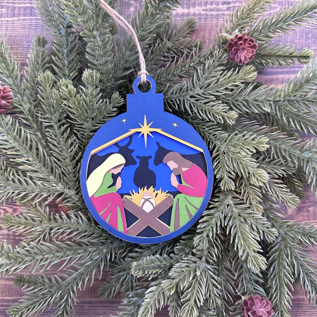 3D Nativity Christmas Ornament, Christmas Nativity, 3D Ornament, Paper ...