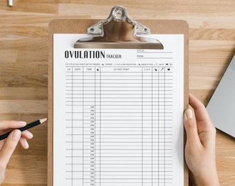 Ovulation Tracker Printable | Ovulation Strip Tracker | Ovulation ...