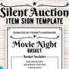 Auction Basket Tags Auction Item Template Silent Auction Supplies ...