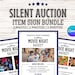 Silent Auction Item Sign Template With Photos | Auction Item Template ...