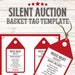 Silent Auction Basket Tags Editable | Silent Auction Sheet | Auction ...