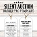 Auction Basket Tags | Auction Item Template | Silent Auction Supplies ...