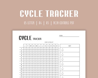 Cycle Tracker Printable Cycle Tracker Calendar Period Tracker Printable ...