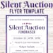Silent Auction Flyer Template | Fundraiser Flyer | Silent Auction Sheet ...