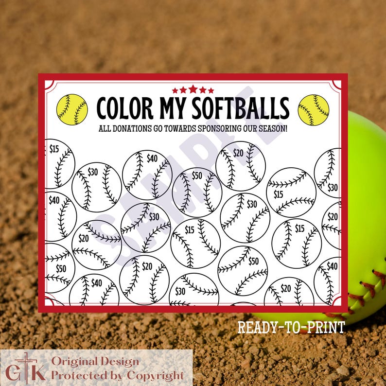 Fill My Softball Fundraiser | Softball Fundraiser Template Canva ...