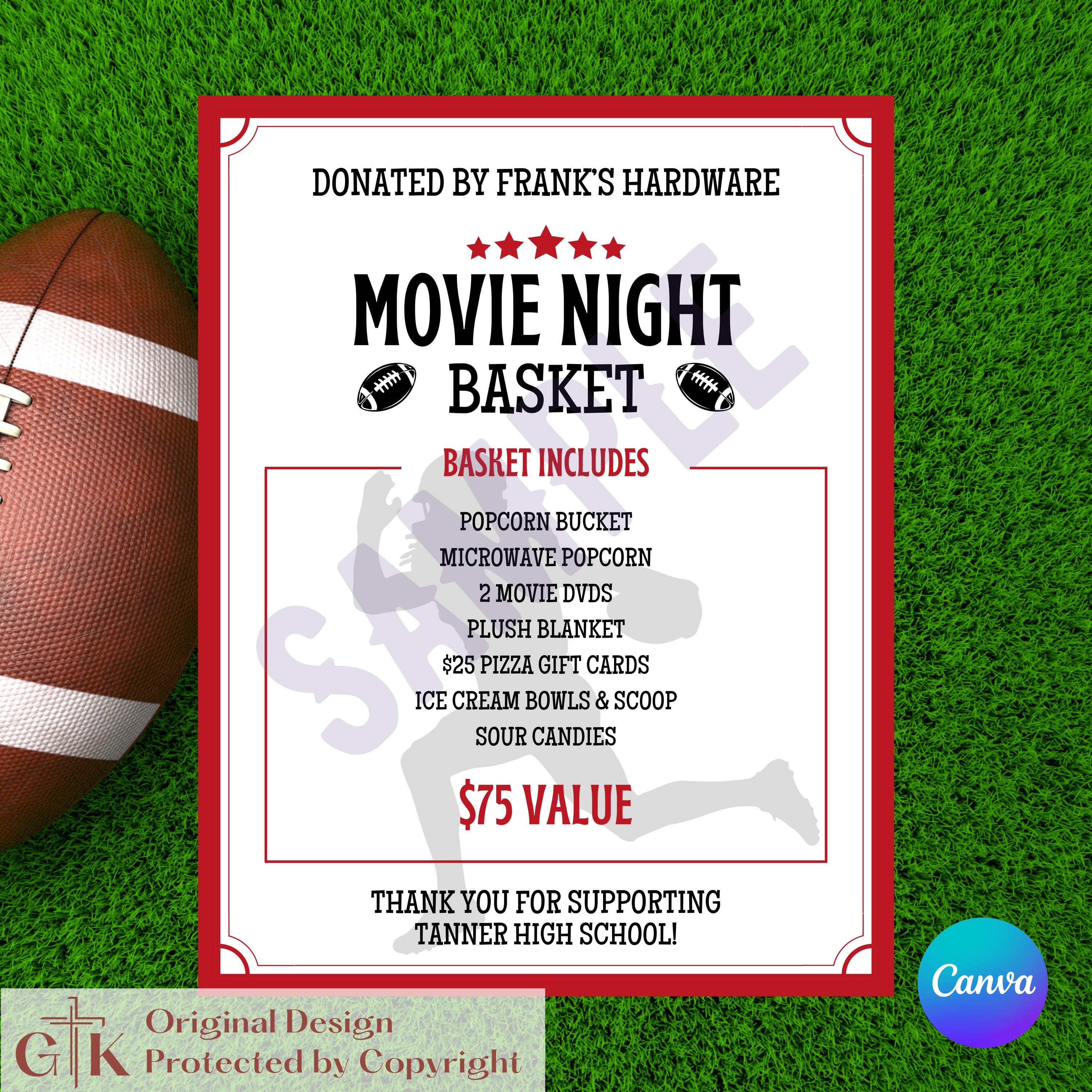 Football Silent Auction Flyer Template | Fundraiser Flyer | Silent ...