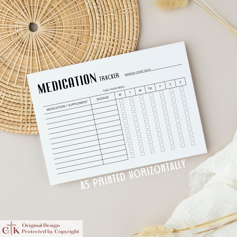 Medication Tracker Prints | Medication Chart Printable | Medication ...
