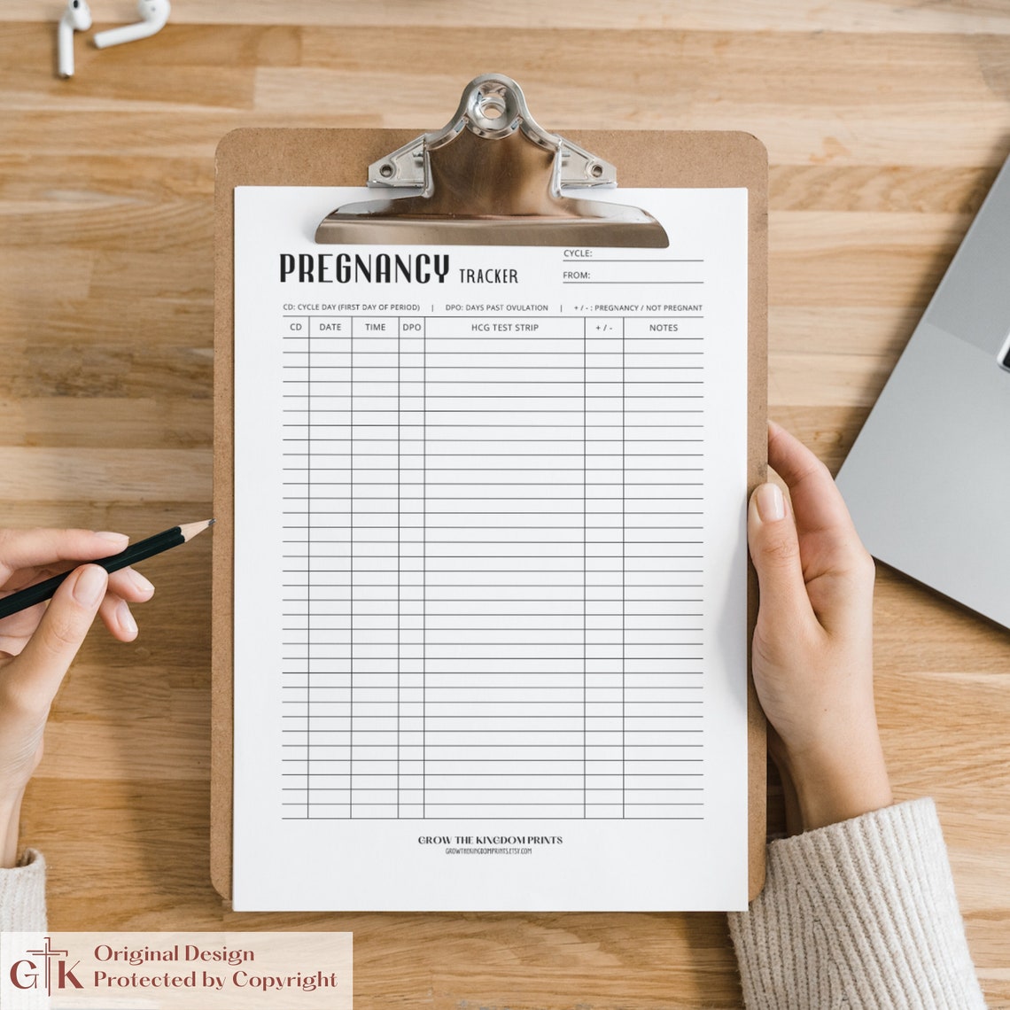 Printable Pregnancy Test Tracker | TTC Journal | Pregnancy Tracker ...
