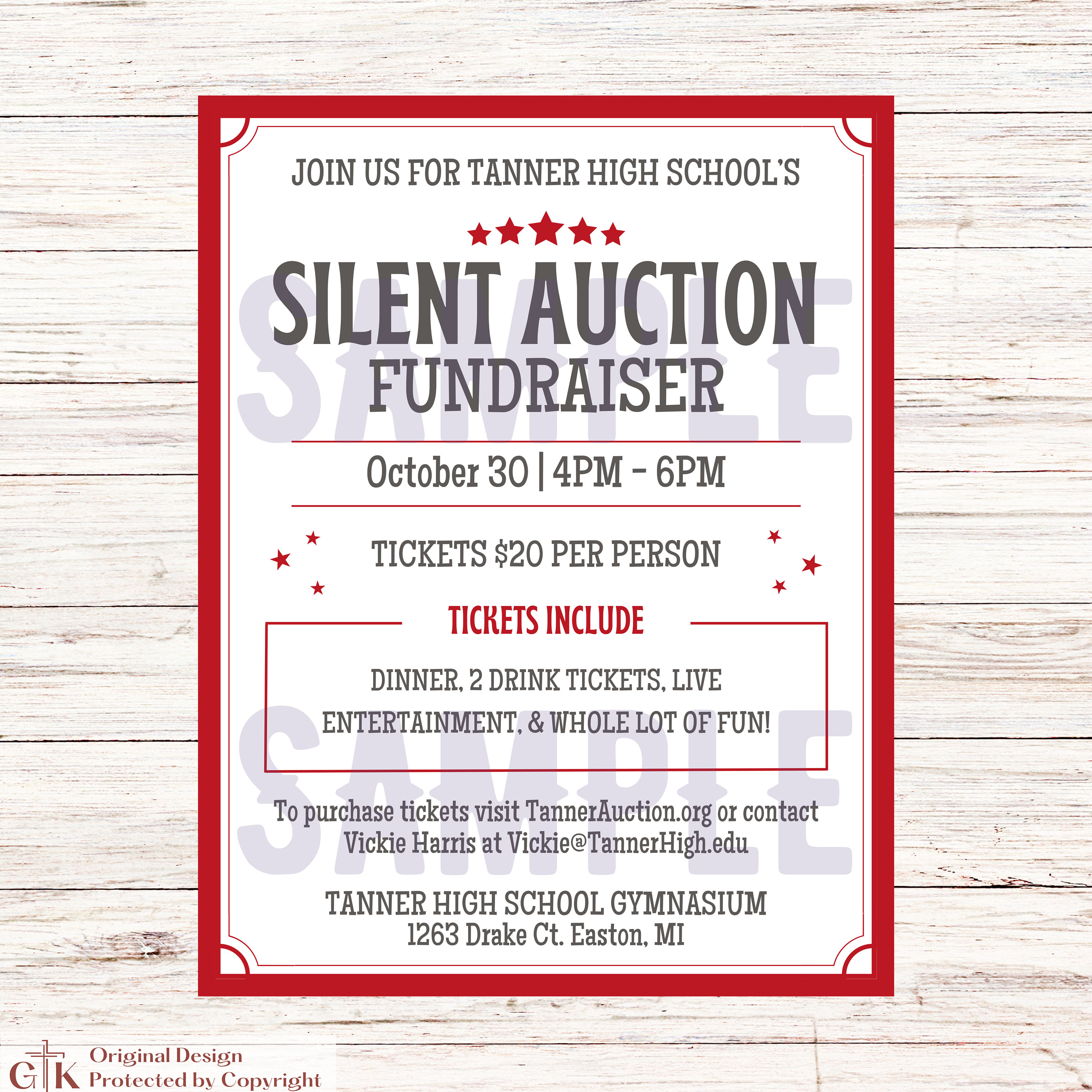 Silent Auction Flyer Template | Fundraiser Flyer | Silent Auction Sheet ...