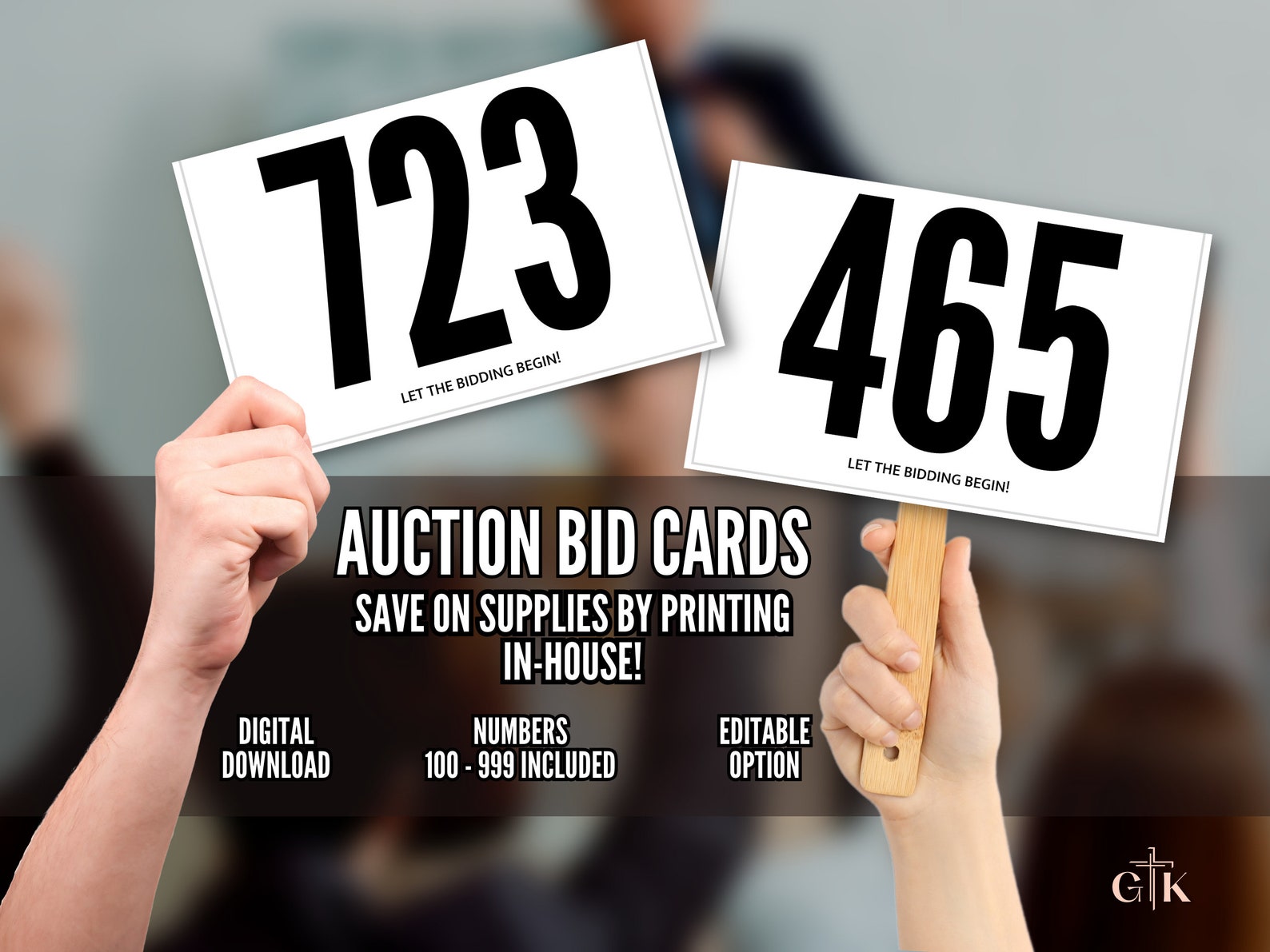 Auction Bid Cards | Auction Bid Numbers | Auction Item Sign | Auction ...