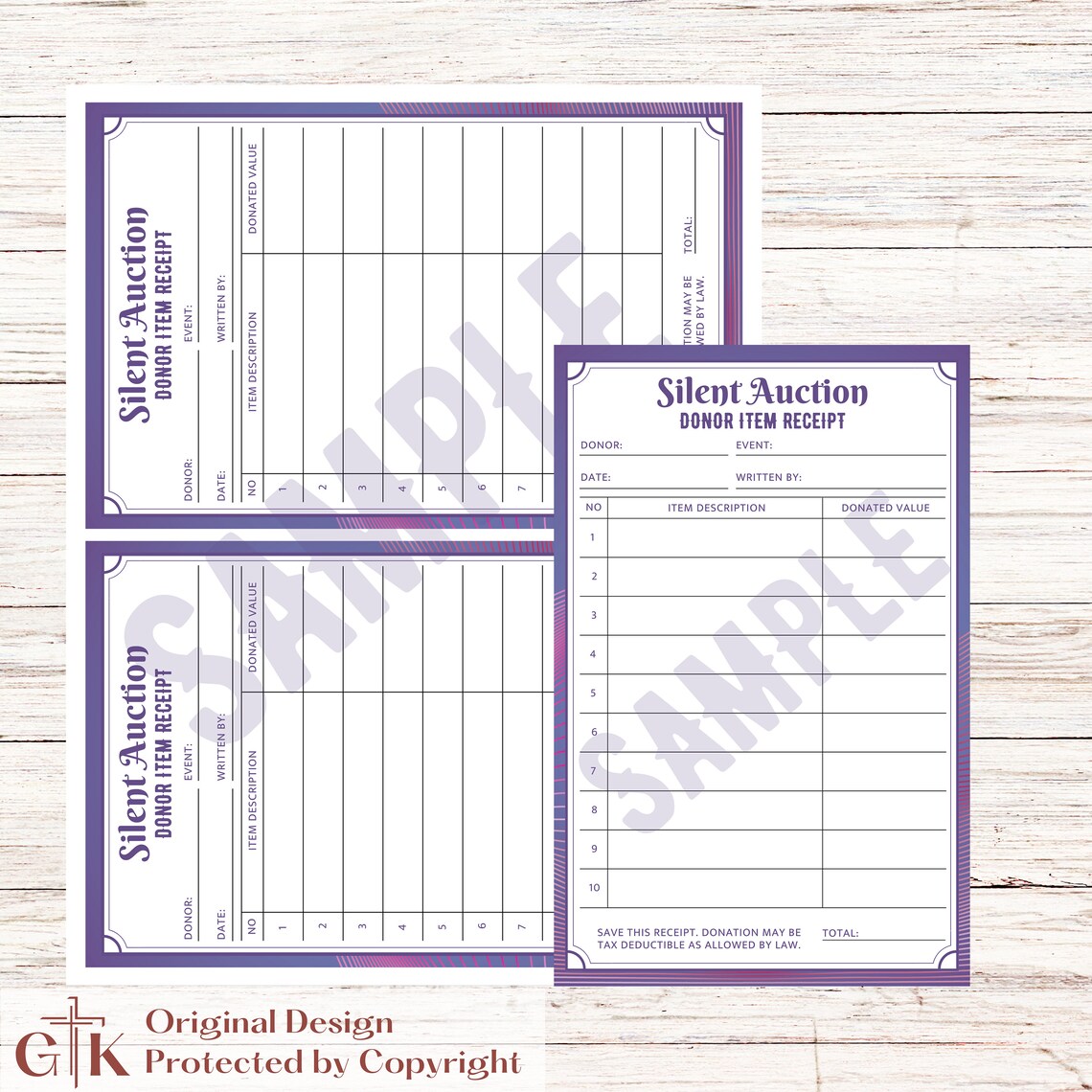 Silent Auction Editable Forms | Silent Auction Bid Sheet | Auction ...