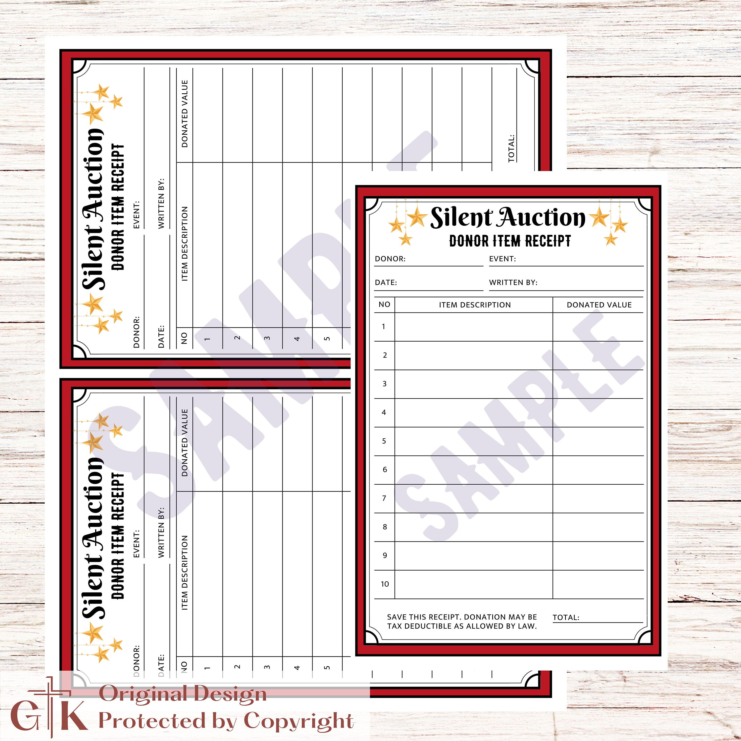 Silent Auction Editable Forms | Silent Auction Bid Sheet | Auction ...
