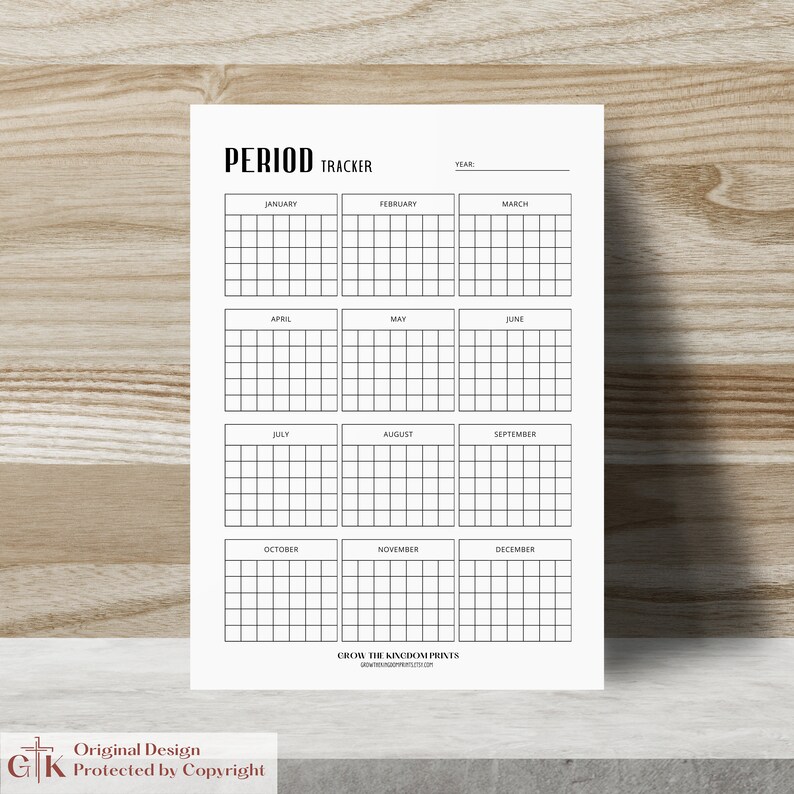Zyklus Tracker Printable | Zyklus-Tracker Kalender | Periodentracker ...