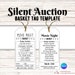 Silent Auction Editable Forms | Silent Auction Bid Sheet | Auction ...