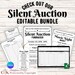 Silent Auction Item Sign Template Auction Item Template Silent Auction ...