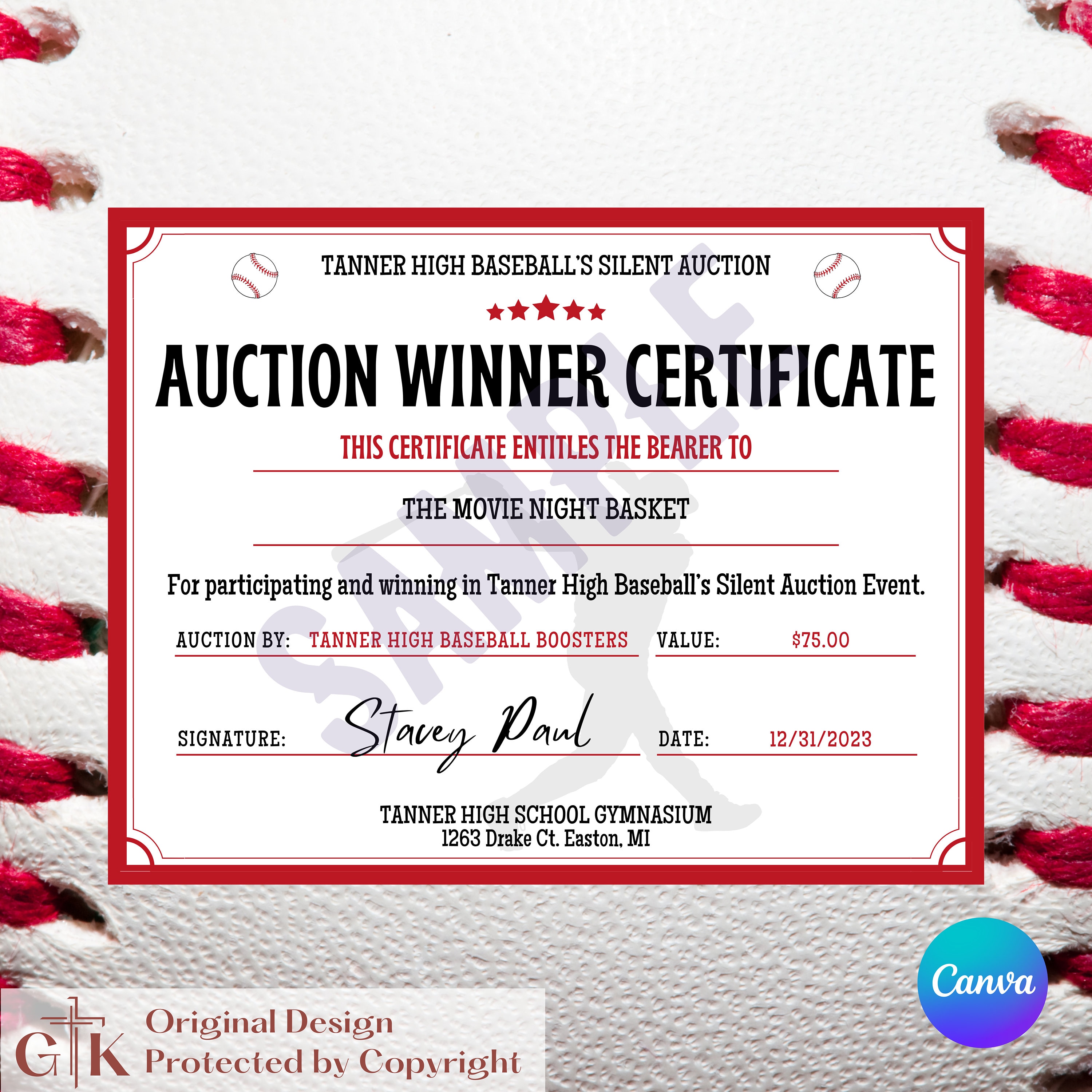 Baseball Silent Auction Editable Forms | Silent Auction Bid Sheet ...