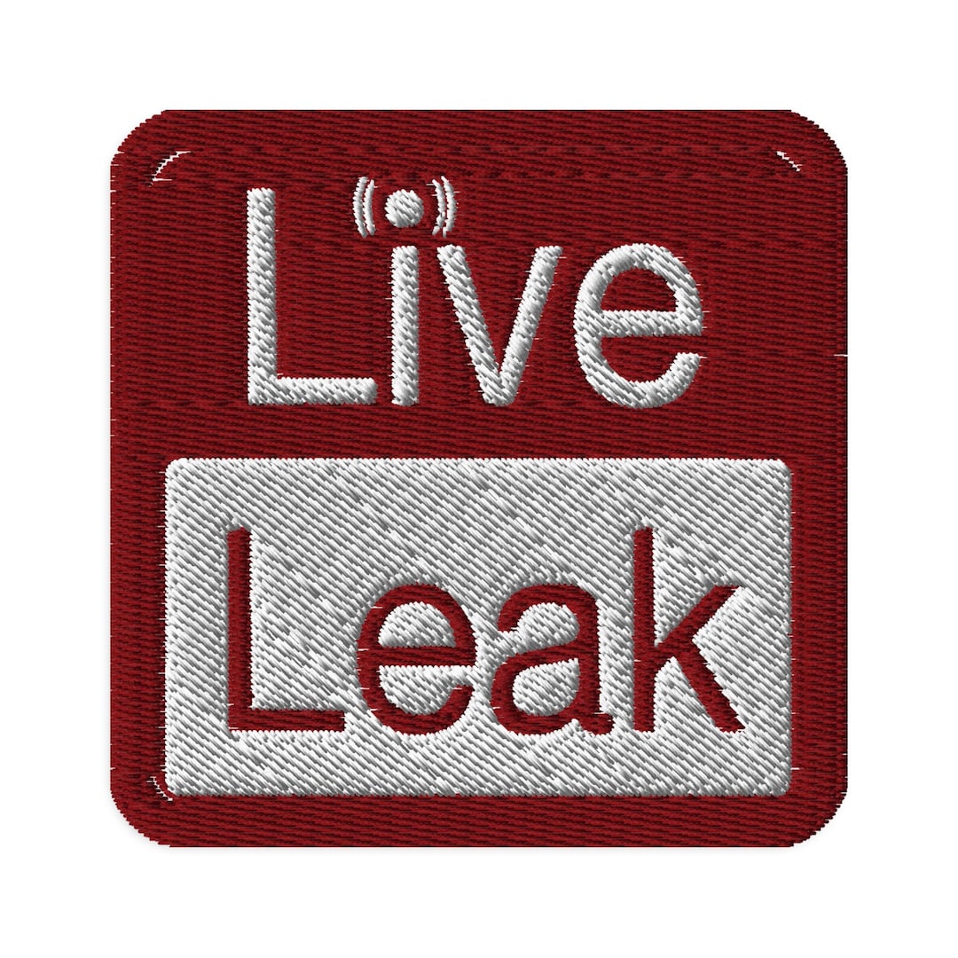 LIVELEAK LOGO PATCH Square Version, Edgy, Goth, Y2k Humor, Bladee ...