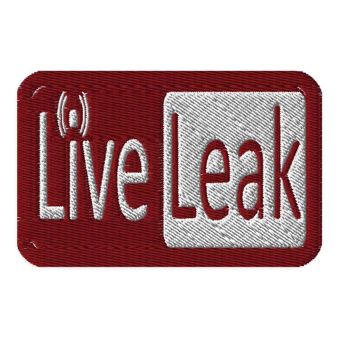 LIVELEAK LOGO PATCH Rectangle Version, Edgy, Goth, Y2k Humor, Bladee ...