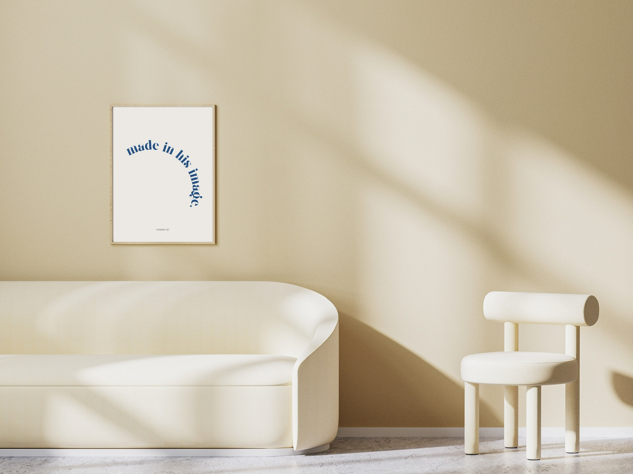 Made in His Image Modern Christian Art Minimalist - Etsy