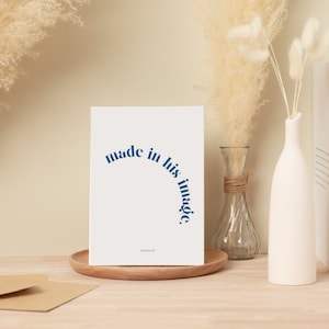 Made in His Image Modern Christian Art Minimalist - Etsy