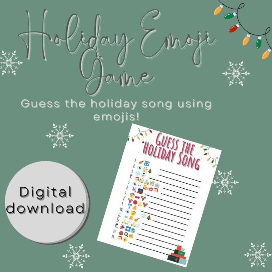 Holiday Emoji Guess the Holiday Songs - Etsy