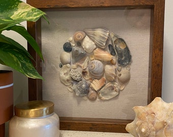 Seashell Mosaic // Coastal Wall Art // Beach House Decor // Handmade ...