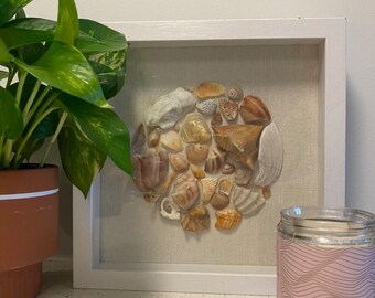 Seashell Mosaic // Coastal Wall Art // Beach House Decor // Handmade ...