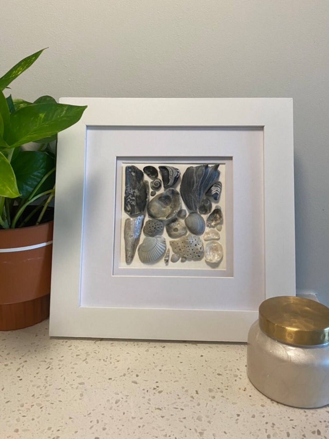 Seashell Mosaic // Coastal Wall Art // Beach House Decor // Handmade ...