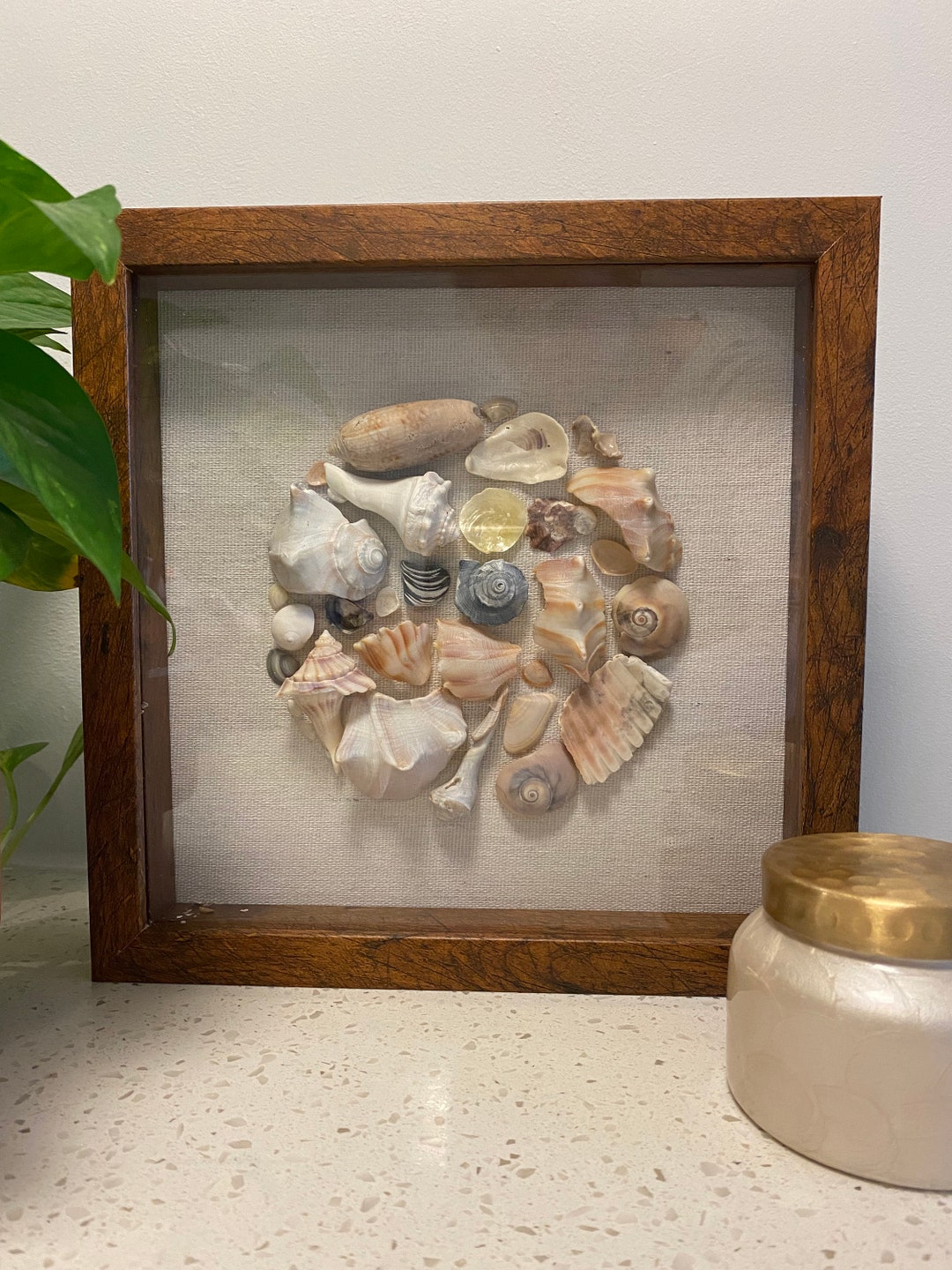 Seashell Mosaic // Coastal Wall Art // Beach House Decor // Handmade ...