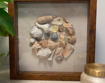 Seashell Mosaic // Coastal Wall Art // Beach House Decor // Handmade ...