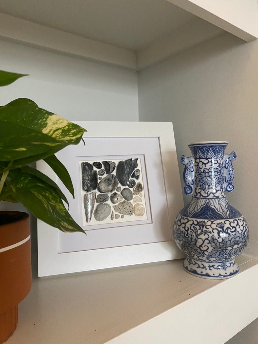 Seashell Mosaic // Coastal Wall Art // Beach House Decor // Handmade ...