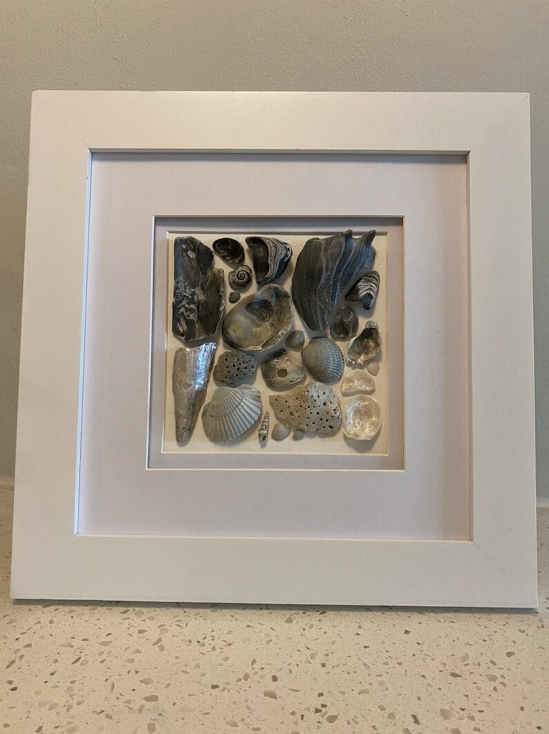 Seashell Mosaic // Coastal Wall Art // Beach House Decor // Handmade ...