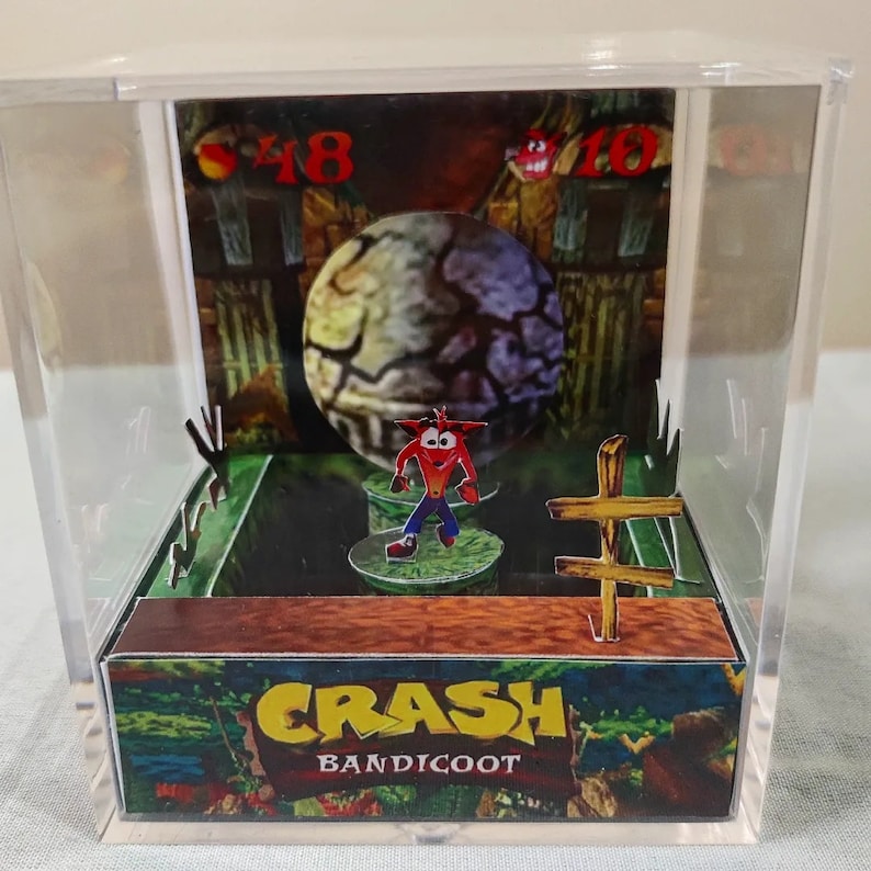 Crash Bandicoot Diorama 3D Childhood Video Game Miniature Adventures ...