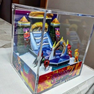 3D Miniature SPYRO 2 Diorama Spyro 2 Platform and Adventure Video Game ...
