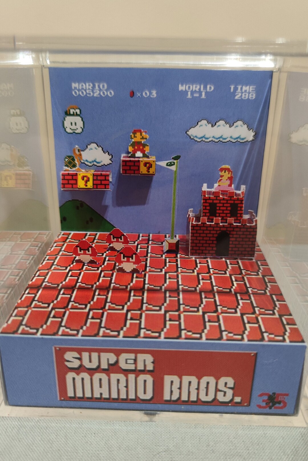 MARIO BROS Diorama Platform Video Game Miniature Mario - Etsy