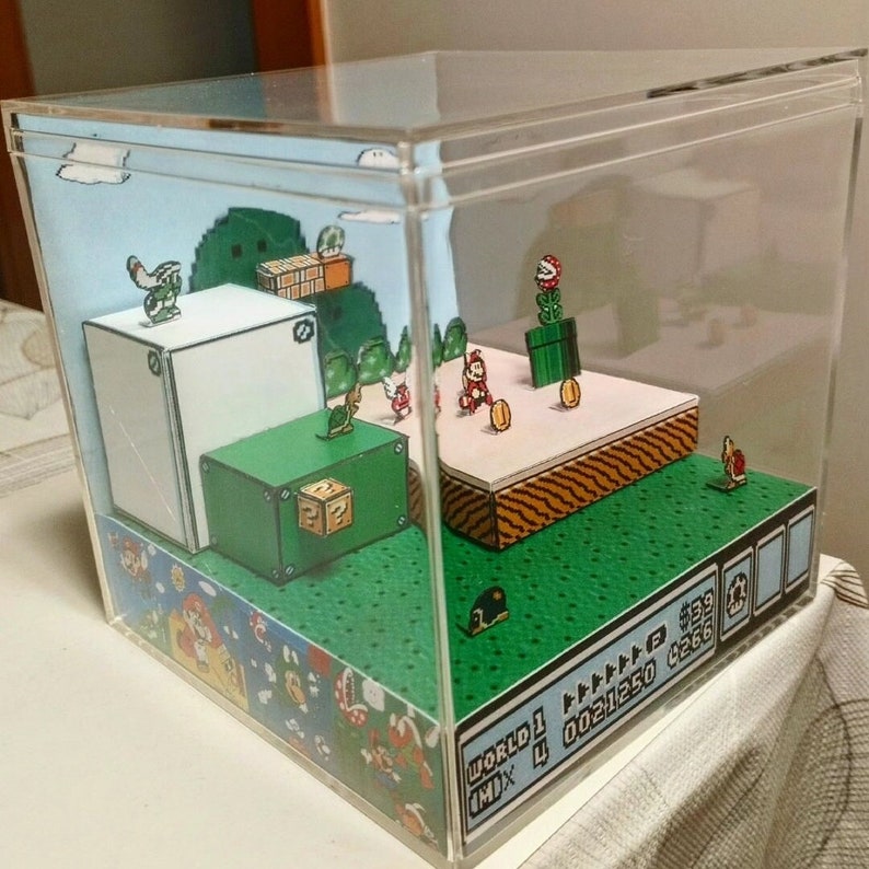 Super Mario Diorama Platform Video Game Miniature Super - Etsy