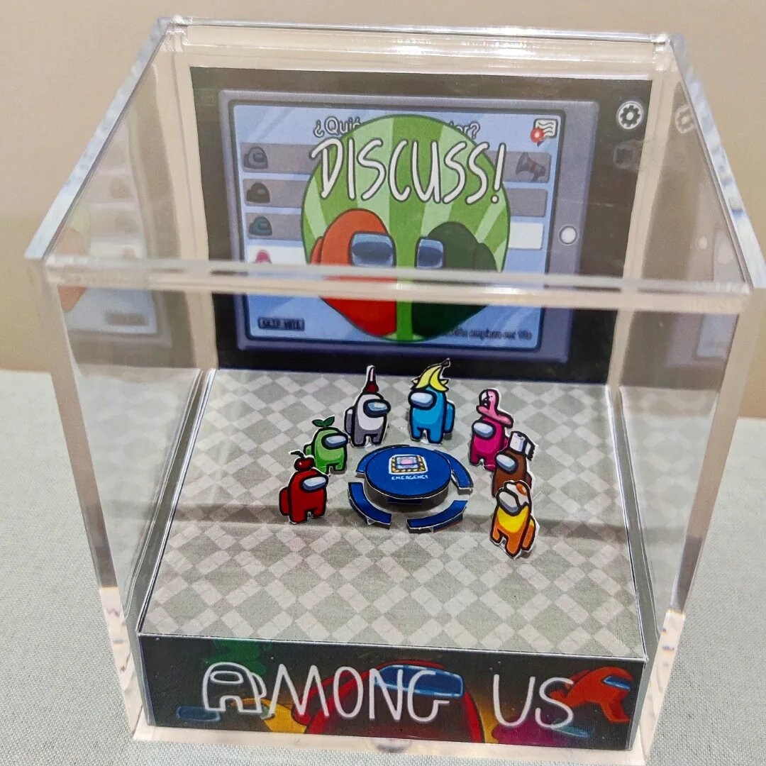 AMONG US Diorama 3D Miniature PC Video Game Original Gamer Gift Gamer ...