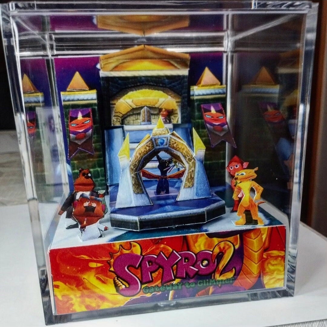 3D Miniature SPYRO 2 Diorama Spyro 2 Platform and Adventure Video Game ...
